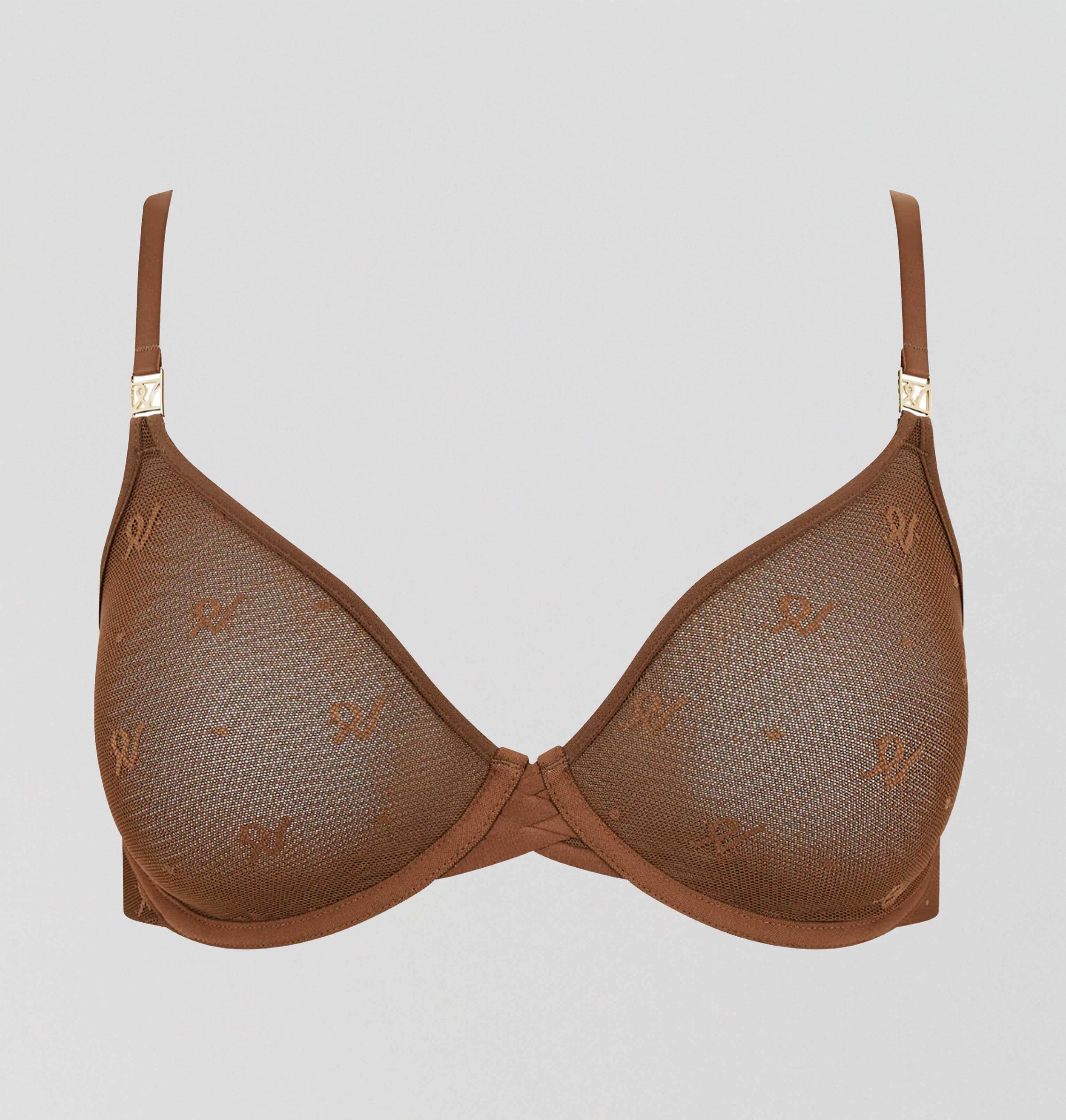 Abstract mesh plunge [Cacao] – The Pantry Underwear