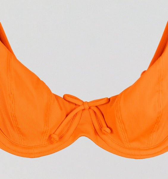 D+ ribbed underwired bikini [Clementine] – The Pantry Underwear