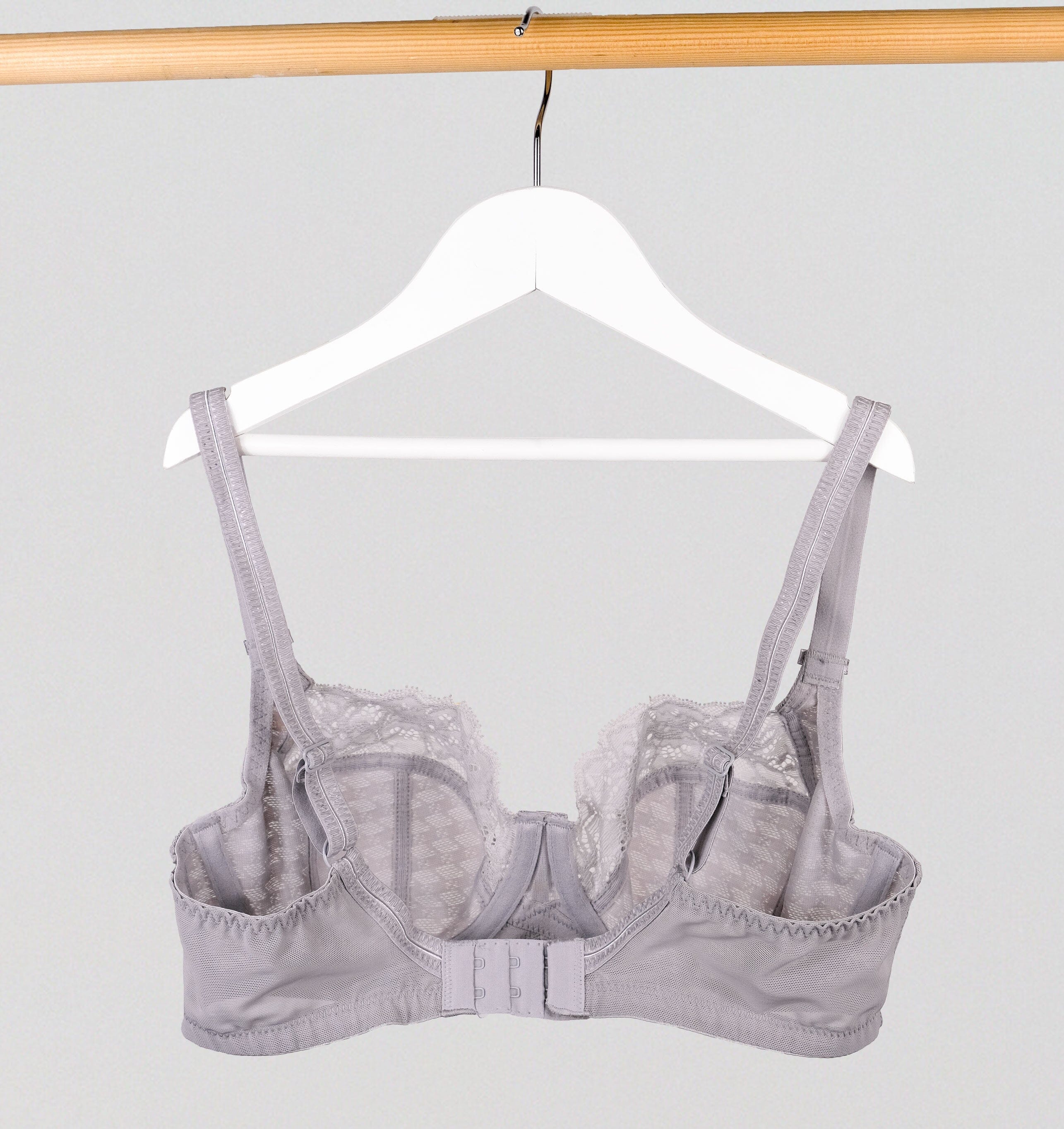 Houndstooth & floral lace balconette [Silver] – The Pantry Underwear