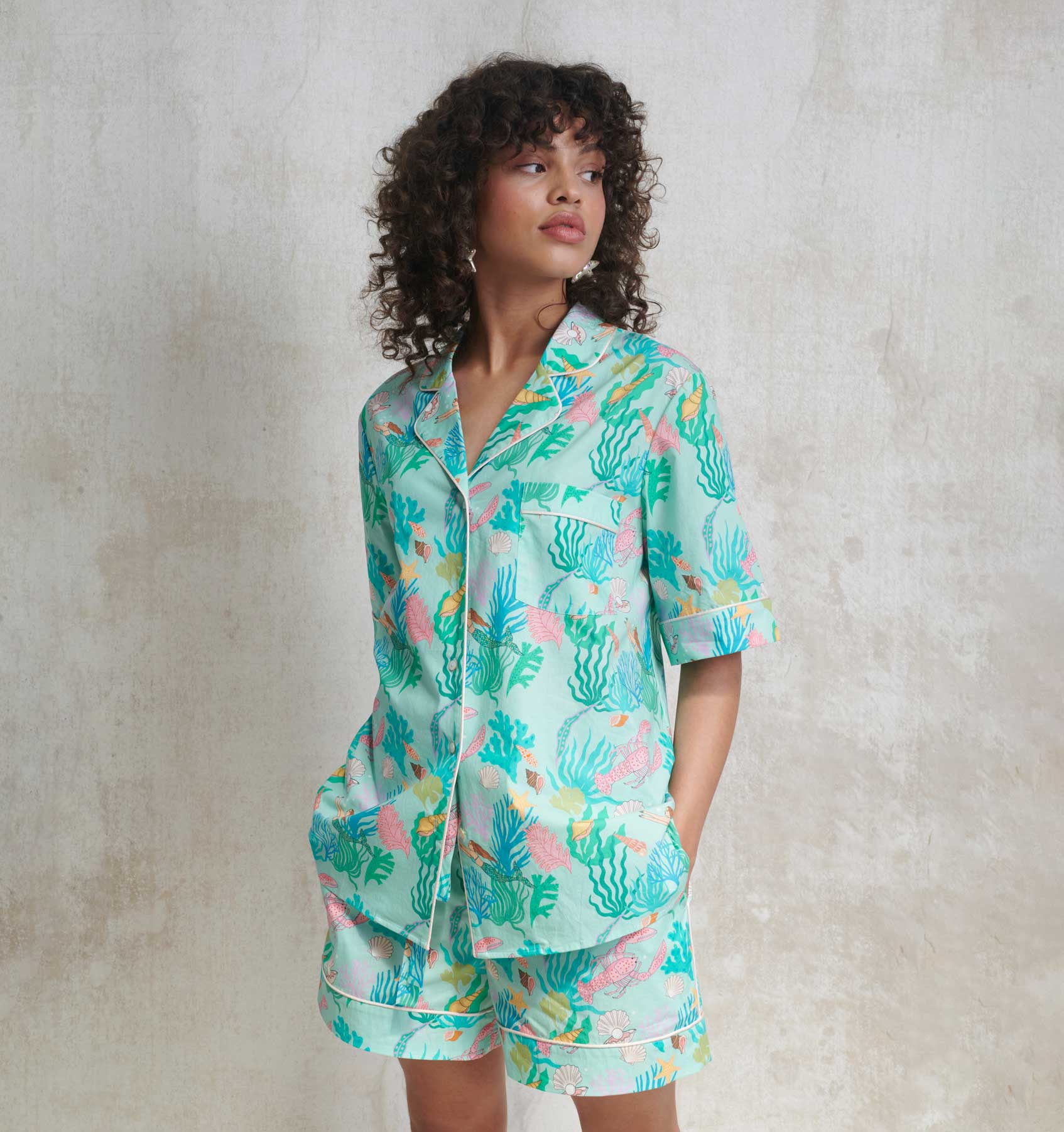 Under the sea short cotton pyjamas – The Pantry Underwear